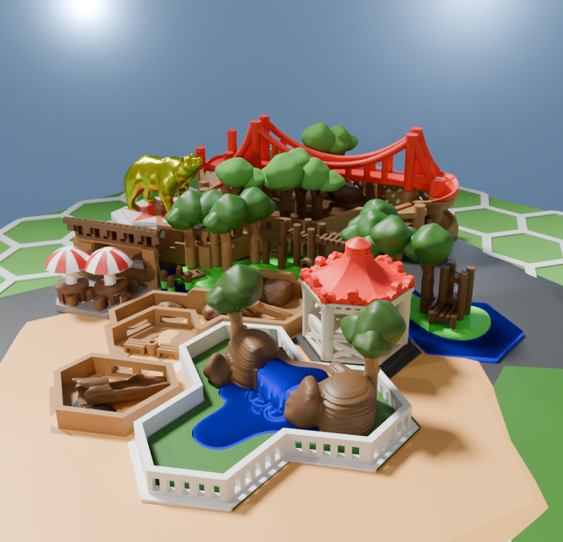 3D Tiles for Ark Nova Board Game Upgrade Full Set (END OF LIFE) – 3DLevelup